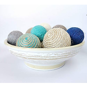 Elkpruu Orbs Decorative Balls Set of 12, Centerpieces for Dinning Room Table, Blue Decorations for Bowls, Vases, Trays and Basket Fillers