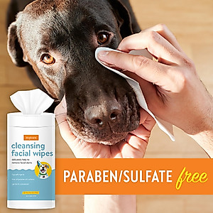 Dogtopia Cleansing Facial Wipes for Pets | Convenient Face Cleaning Wipes (60 Count) for Dogs and Cats | Hypoallergenic, Fragrance-Free, Remove Eye Discharge and Tear Stains
