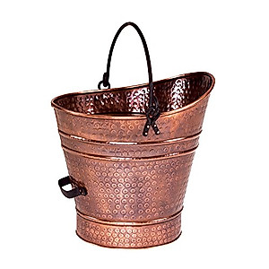 Minuteman International Copper Coal Hod, Small Pail Pellet Bucket