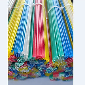 9.8 Inch PP/PVC Plastic Welder Repair Rods for Car Bumpers and Daily Plastic Repair, 50PCS Plastic Weldirng Rods Colorful Electrode