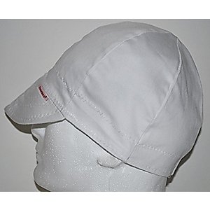 Comeaux Caps Reversible Welding Cap Solid White 7 5/8