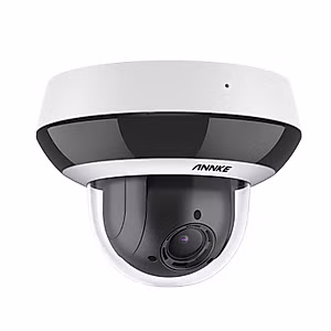 ANNKE CZ400 4MP PoE IP Audio Security Camera, PTZ CCTV Dome Camera with AI Human, 4X Optical Zoom, H.265+ Color Night Vision, Pan & Tilt, Auto Focus, RTSP, IP66 Waterproof for Outdoor
