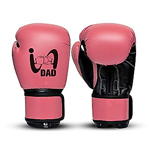 I Boxing Dad - Kids Boxing Gloves MMA Boxing Muay Thai Bag Work (Pink, 8 Oz)