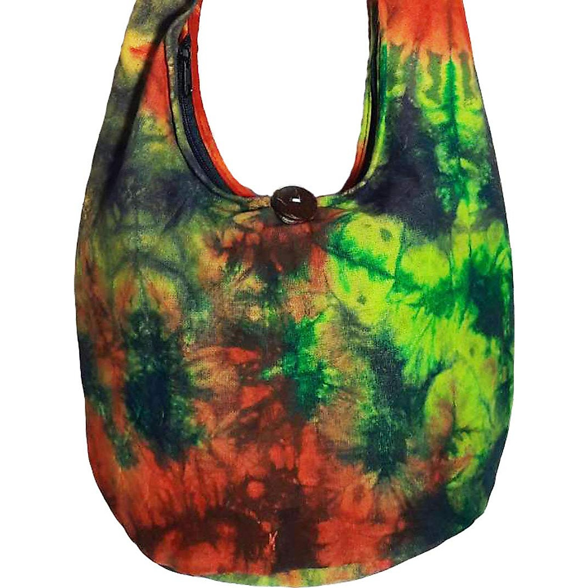 Lovely Creations Hippie Boho New Elephant Crossbody Bohemian Gypsy Sling Shoulder Bag Small Size (S White)