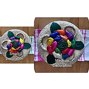 2 Pack Tortillero & Pancake Handwoven Basket & Handloomed Tortilla Cloth 2 Pack Warmer Keeper Bundle 100% Palm Mexican Art.