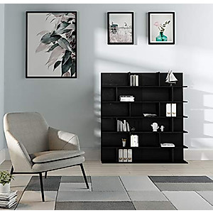 Atlantic Infiniti Modular Storage Shelf 2-Pack – Italian-Design Storage Shelving System with Multiple configurations to Maximize Storage Capacity, Expandable & Stackable, PN 38408097 in Black