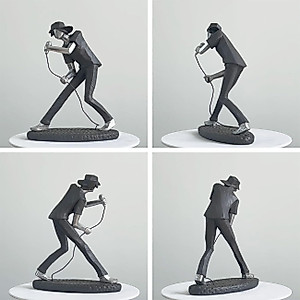 HAUCOZE Music Decor Figurine Home Gifts Modern Sculpture Statue Table Centerpiece Crafts Polyresin Piano Arts 8.5inch