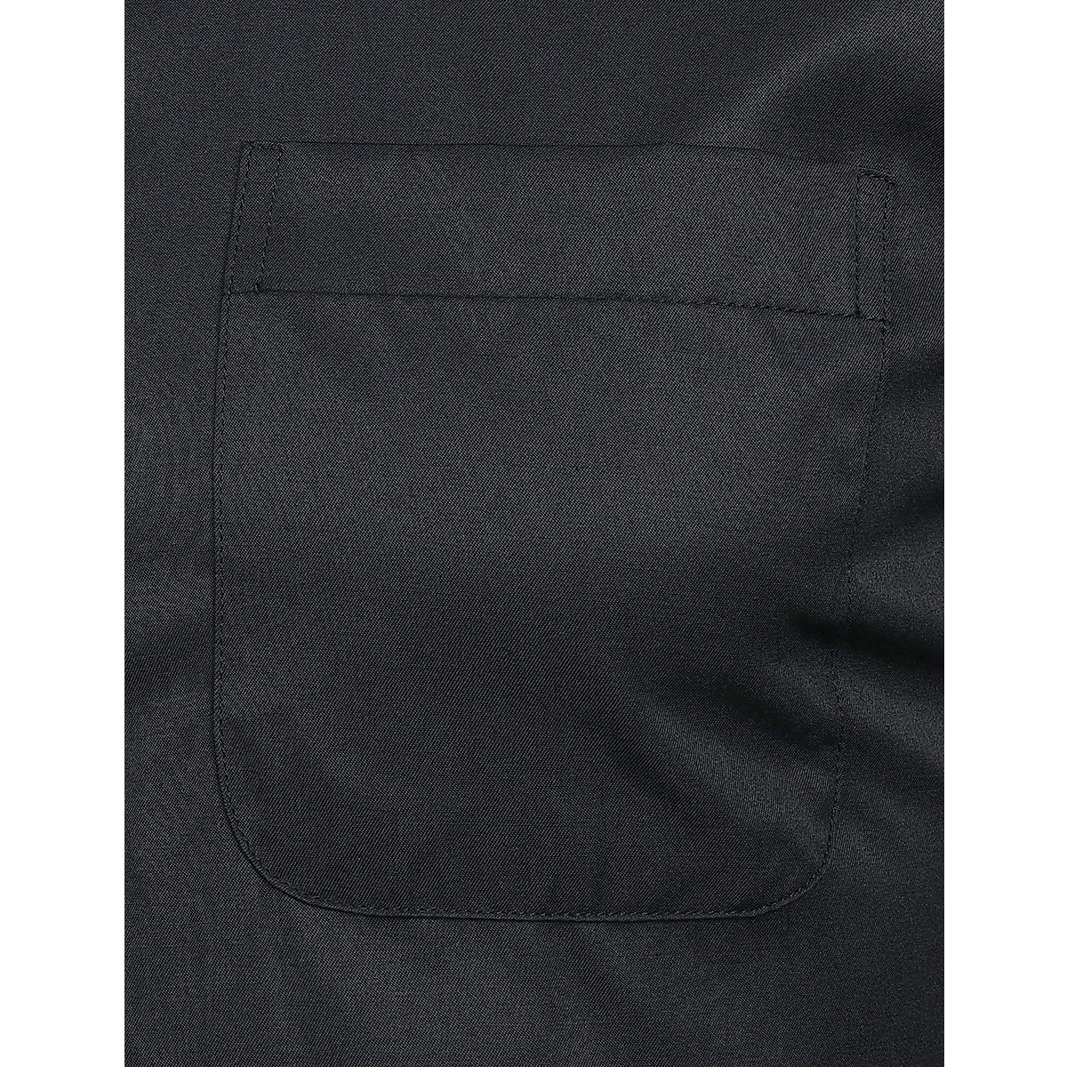 ZEROYAA Men's Long Sleeve Dress Shirt Solid Slim Fit Casual Business Formal Button Up Shirts with Pocket ZSSCL01 Black Medium