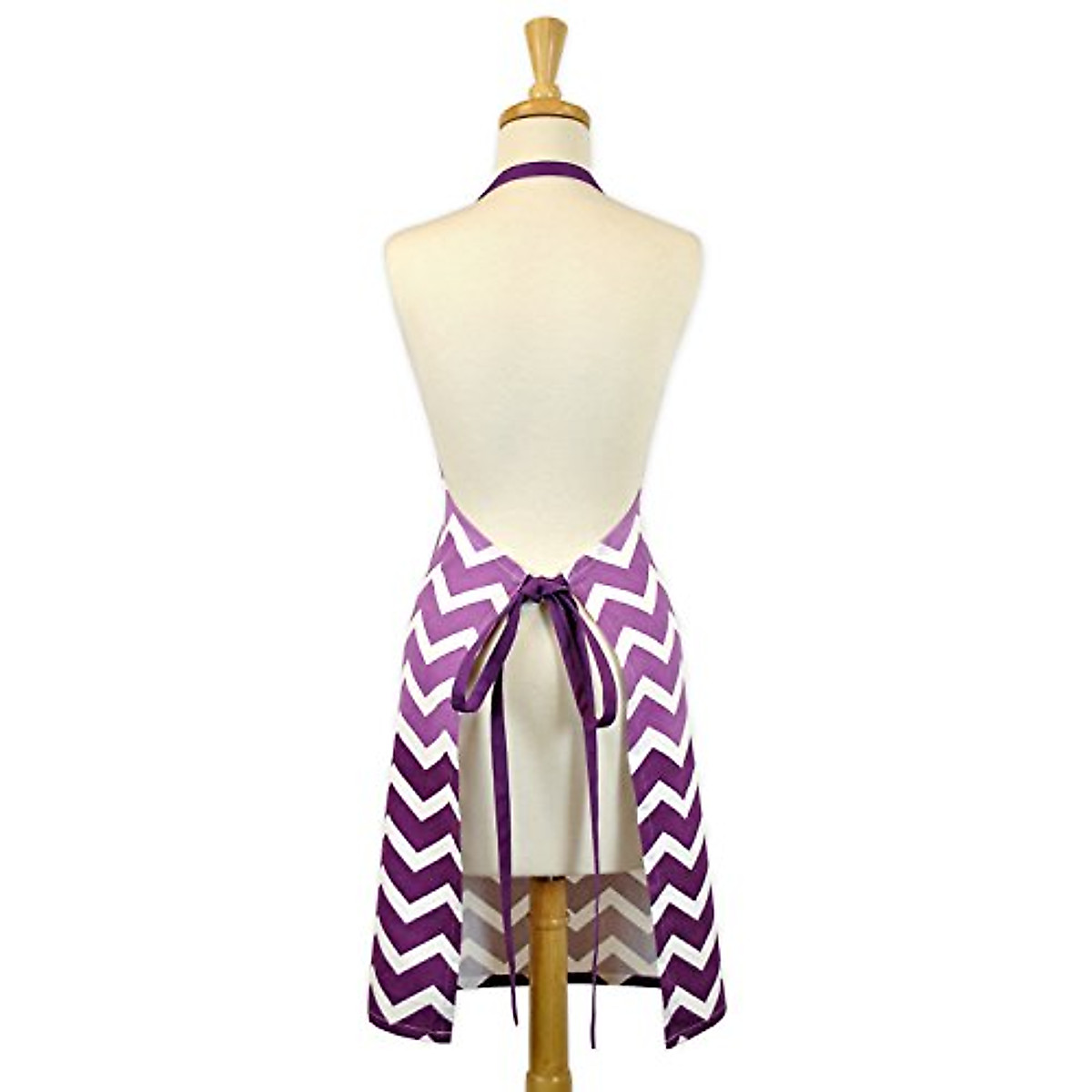 DII Chef Style Cotton Apron Adjustable Straps and Large Pocket, Eggplant Ombre