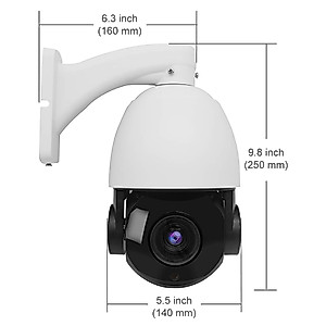 Alptop Outdoor 4K PTZ IP POE 8MP Security Camera Pan Tilt 30xOptical Zoom Speed Dome 300FT IR Night Vision with Motion Detection IP66 Weatherproof 4.5inch