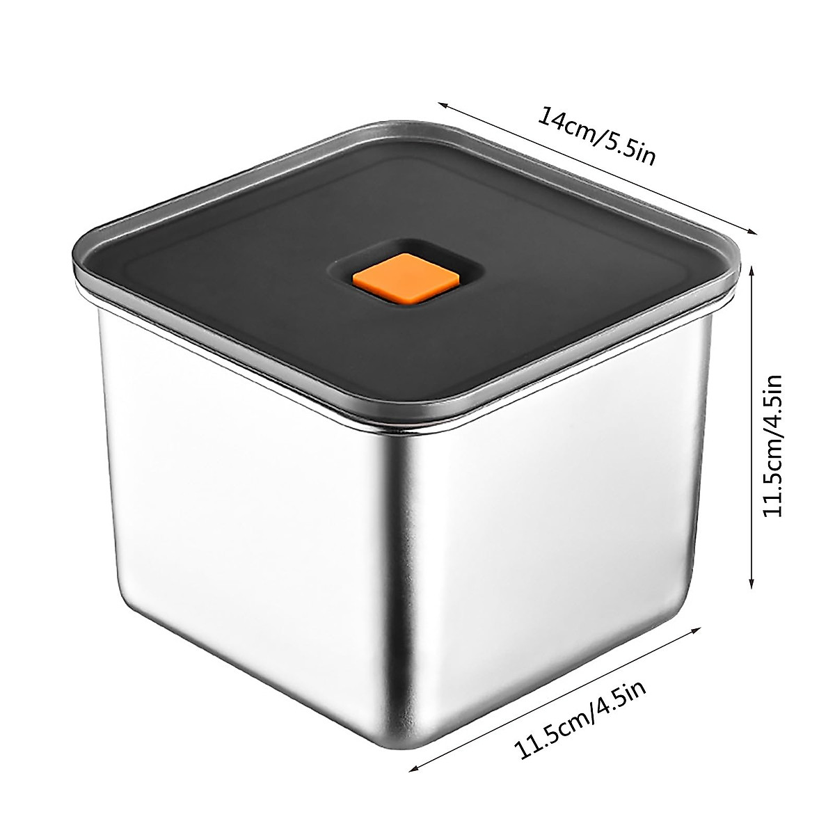 Stainless Steel Food Storage Containers with Lid, Food Lunch Box Containers Leak-proof Light Easy Set with Air Vent Snack Boxes Airtight Lunch Containers (65oz)