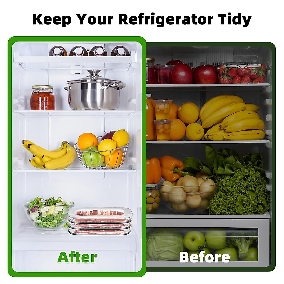 Abnaok Deli Meat Container For Fridge With 2PCS Plastic Tongs, Lunch Meat Container For Refrigerator, Plastic Buffet Serving Tongs, Deli Meat Container Set For Cold Cuts, Salami, Cheese