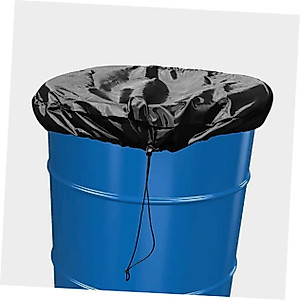 MERRYHAPY can Cover Bucket Lid Trash Can Cover Outdoor Cloth Trash Can Lid Oxford Cloth Barrel Cover Storage Container Cover Water Bucket Cover Black Storage Bucket Protection Can Covers