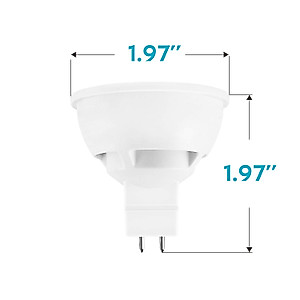 LUXRITE MR16 LED Bulb 50W Equivalent, 12V, 2700K Warm White Dimmable, 500 Lumens, GU5.3 LED Spotlight Bulb 6.5W, Enclosed Fixture Rated, Perfect for Track and Home Lighting (6 Pack)