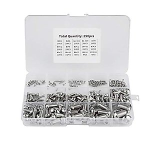 Screws Set, 250pcs High Hardness Socket Screw Bolt for Keyboard for DIY for Motherboard for Computer Hard Disk for Memory