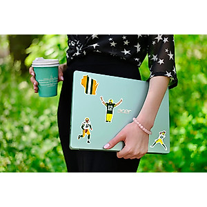 30 PCS American Football Rugby Stickers for Water Bottle, Laptop, Bicycle, Computer, Motorcycle, Travel Case, Car Decal Decoration Sticker 2-2.5 inches