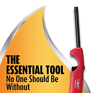 BIC Multi Purpose Lighter with Long Metal Wand, Classic Collection, Great Lighter for Candles, Grills and Fireplaces, 2 Count Pack of Lighters