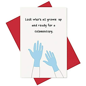 Alzombi Colonoscopy Birthday Card, Funny Birthday Card, Getting Old Card for Best Friend, 50th Bday Card