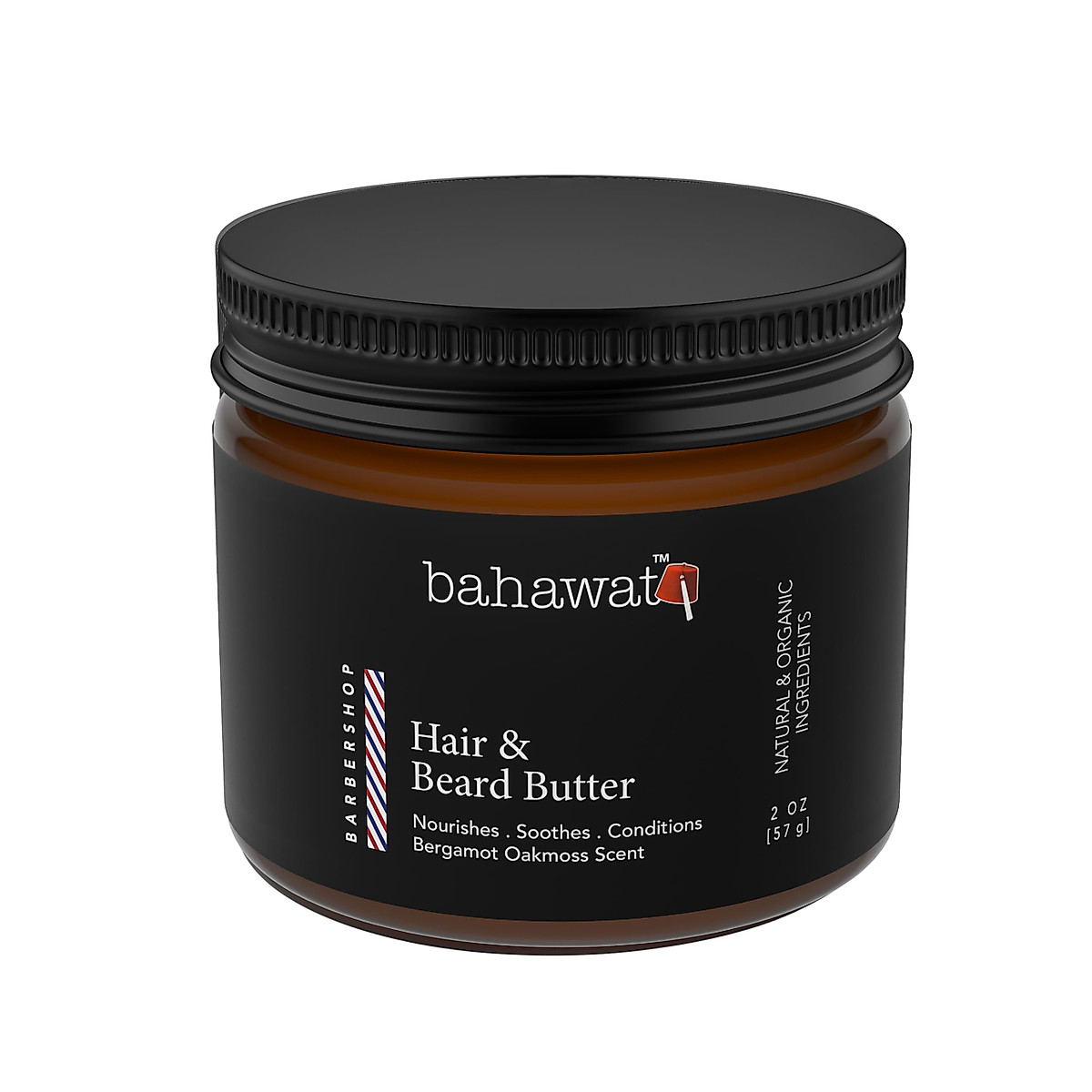 BAHAWAT Beard Butter for Men Leave-in Conditioner - herbal chamomile - Strengthen & Soften While Relieving Itch – Made in USA with 11 Organic, Natural Ingredients | The Best Beard Butter - 2 oz.