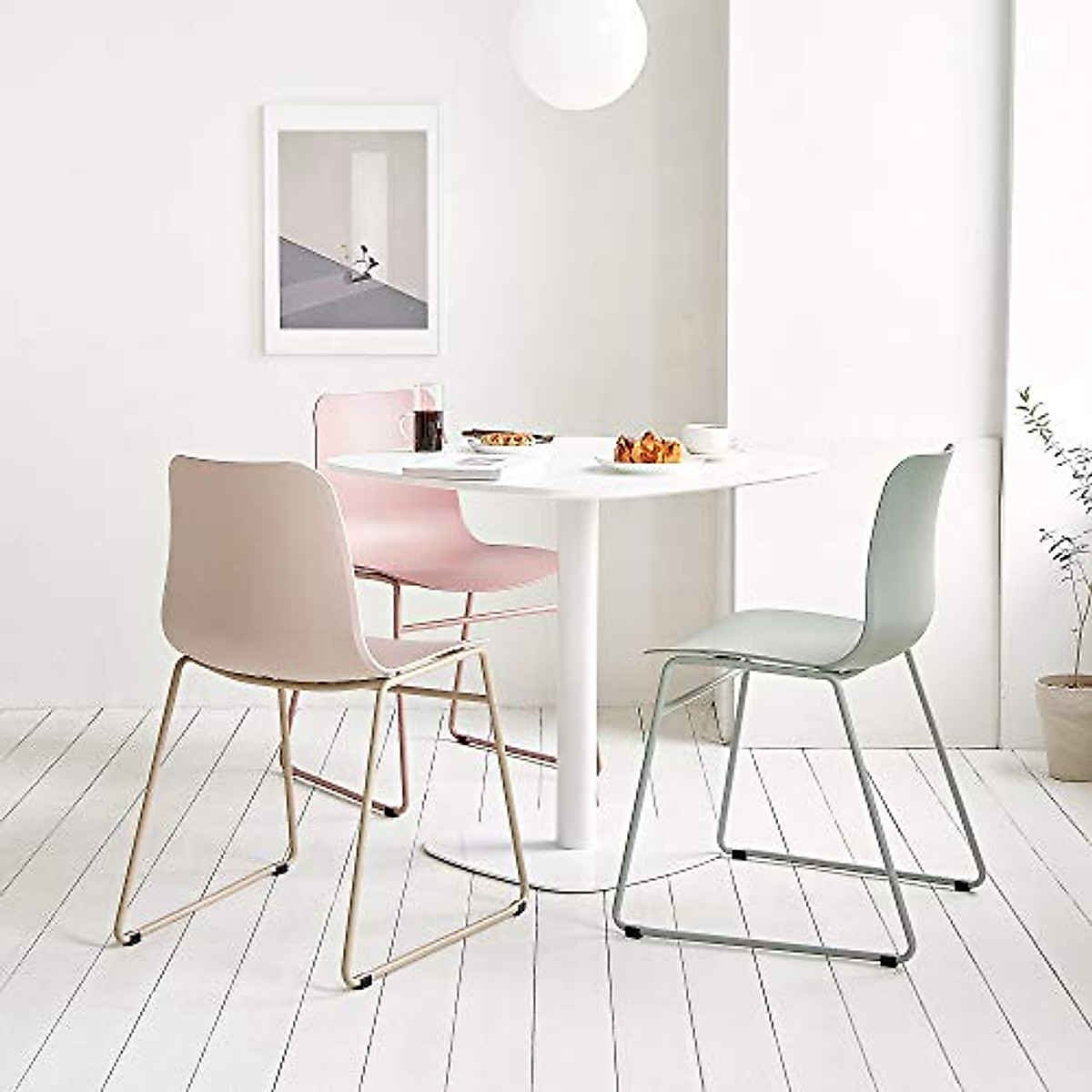 Roomnhome 31.5 X 31.5'' White Square Table with 0.7'' Thickness MDF top