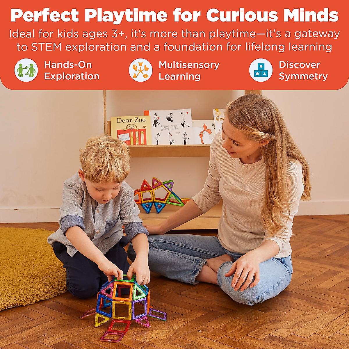 MAGFORMERS Figure Plus Astronaut (6 Piece) Magnetic Building Blocks, Educational Magnetic Tiles Kit, Magnetic Construction STEM Space Toy Set