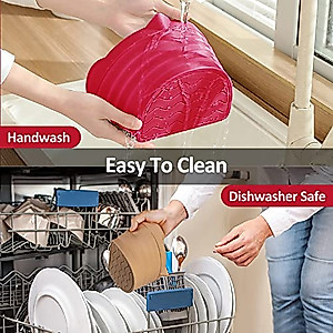 YCQQPRO Silicone Slow Cooker Liners Divider, Leakproof Reusable Silicone 6QT Oval Crockpot Divider Insert, Diwasher Safe Cooking Liner for 6 Quart Slow Cooker Kitchen Accessories (Rose & Skin)