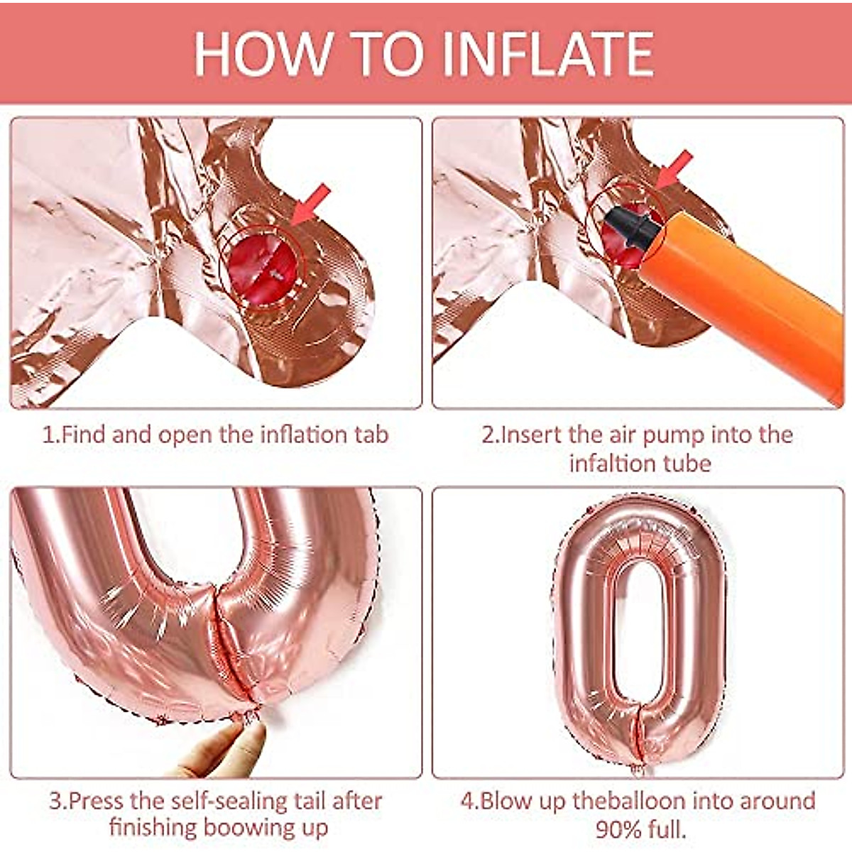 40 Inch Rose Gold Jumbo 1 Number Balloons Huge Giant Balloons Foil Mylar Number Balloons for Birthday Party,Wedding, Bridal Shower Engagement Photo Shoot, Anniversary (Rose Gold,Number 1)