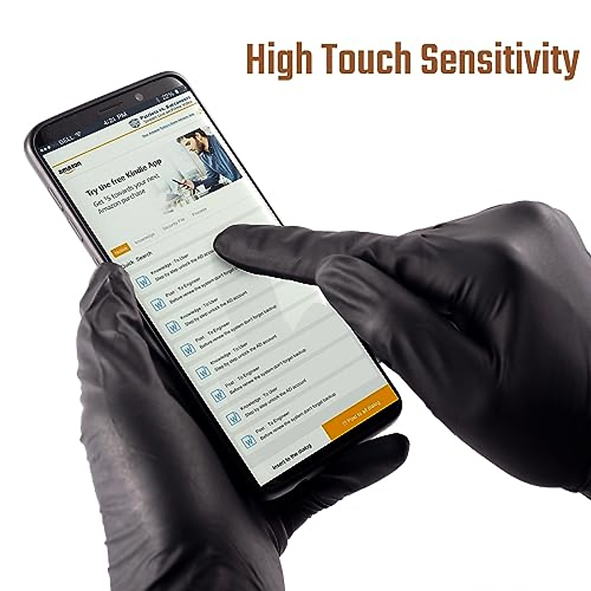 IRON MAMMOTH Nitrile Gloves Disposable Large Black Cleaning Gloves for Household 200-Count