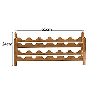 Creative Simplicity Creative Simplicity Wine Rack Creative Simplicity Wine Bottle Rack Rack Creative Simplicity Wine Bottle Rack Bamboo Rack Floor Decoration, PIBM, 2 Layers