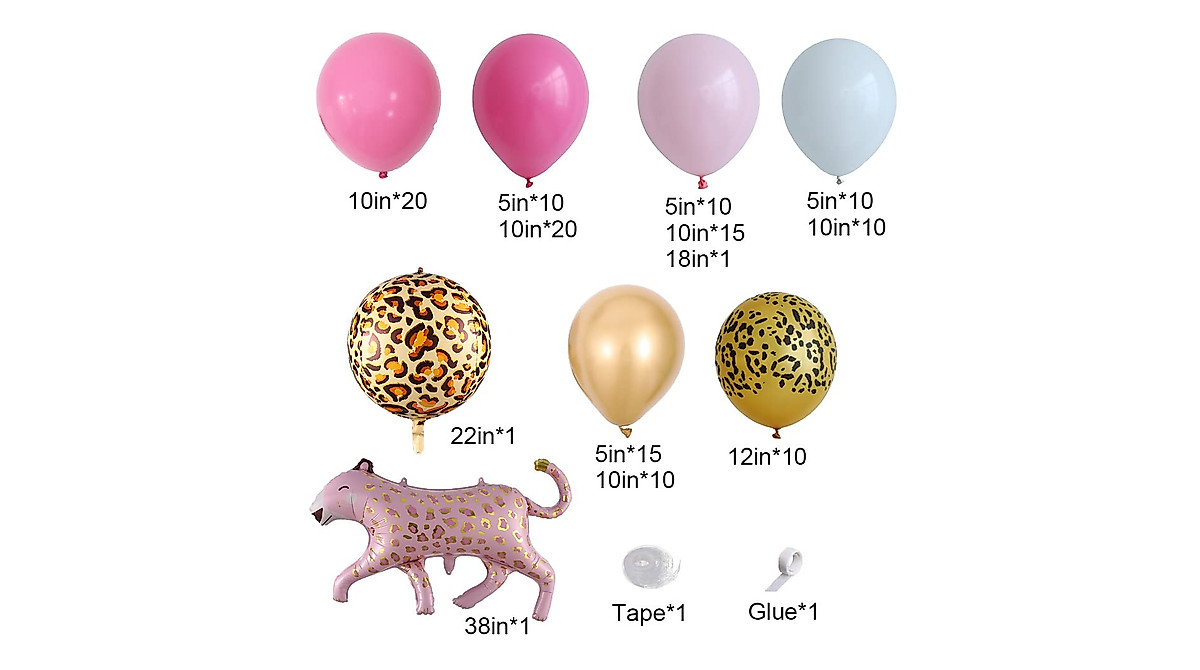 Pink Leopard Balloon Arch Kit for Baby Shower & Parties | UAEYW