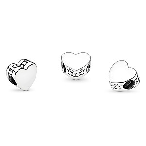 Pandora Heart Charm - Compatible Moments Bracelets - Jewelry for Women - Gift for Women in Your Life - Made with Sterling Silver
