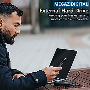 500GB External Hard Drive - MegaZ Backup Slim 2.5'' Portable HDD USB 3.0 for PC, Mac, Laptop, PS4, Xbox one and Chromebook, 3 Year Warranty