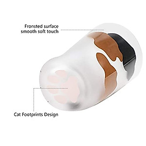 Asionper Novelty Cat Claw Cup, Cat Paw Frosted Cup for Kids, Glass Cups for Personality Breakfast Milk, Cute Claw Print Mug for Men and Women Couples Household Valentine's Day Gift