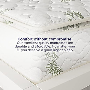 Signature Sleep 13-Inch Hybrid Coil Mattress, Bamboo Fabric, Independently Encased Coils, Pillow-Top, Bed-in-a-Box, Full