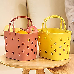 Shower Caddy Basket Snacks Tote with Handle Bath Organizer Bin Toiletry Bag Bin Box Storage Bin for Bathroom Dorm Room College Dorm Pantry Kitchen