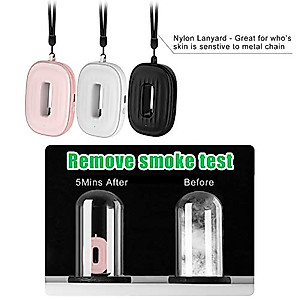 WOOLALA Nylon Lanyard Mini Necklace Ions Generator Wearable Necklace USB Rechargeable for Office/Travel/Crowded Place