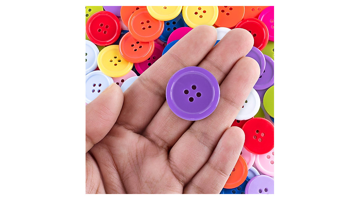 100 Assorted 1-Inch Buttons for Crafts & Fashion | Super Z Outlet