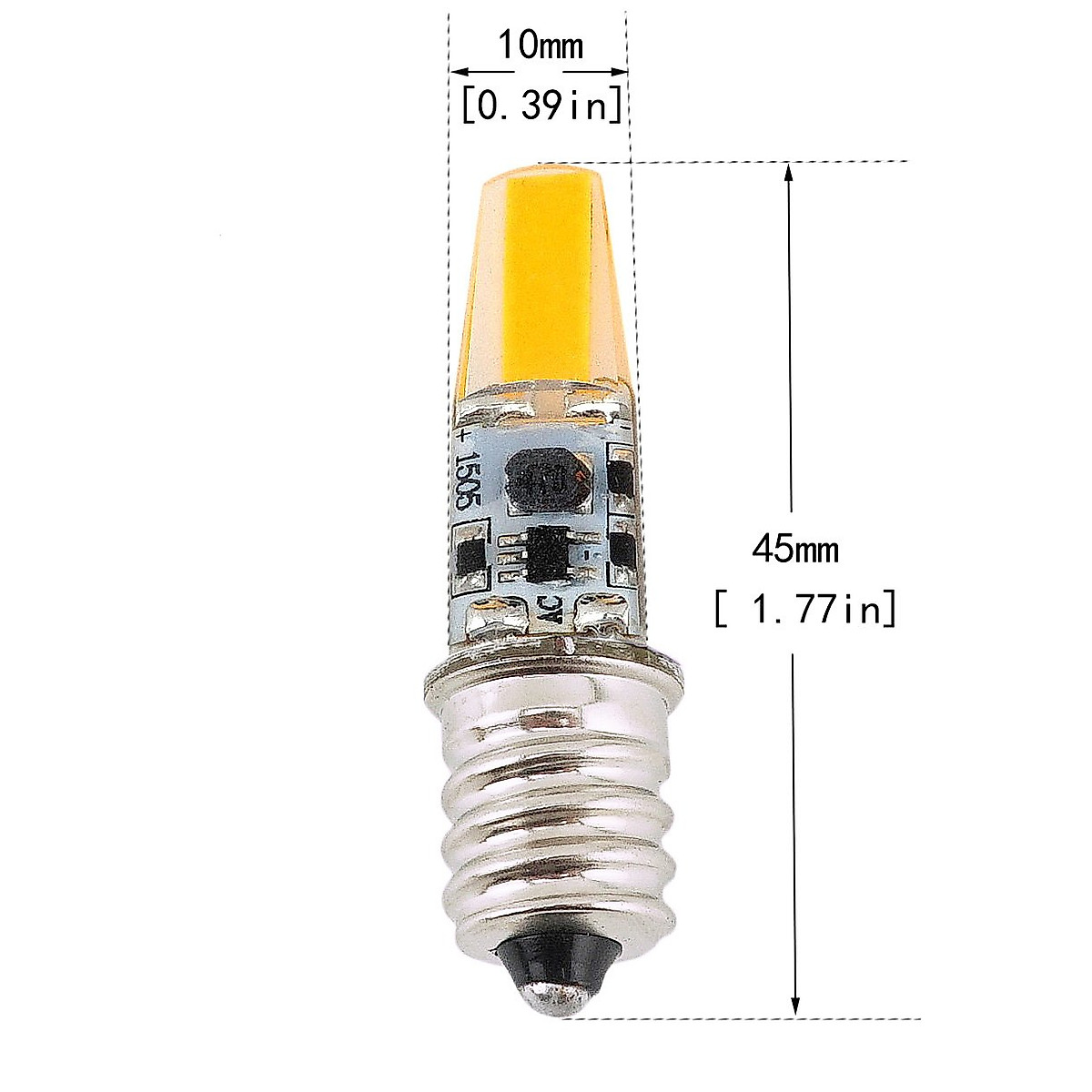 Bonlux 2W E12 Candelabra LED Bulb 12V AC/DC Warm White Candelabra Base E12 Indicator Light 20W Halogen Replacement Bulb (Pack of 5)