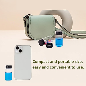 Kesell 25ml Glass Vials, Clear Glass Sample Bottle, Small Glass Vial with Screw Cap, Empty Bottle with Cap, Pack of 16