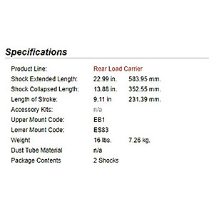 Gabriel 43167 Rear Load Carrier