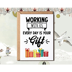 NTVShop Funny Birthday Card - Cute Coworker Birthday Card - Funny Office Card - Anniversary Card For Friend Coworker Boss