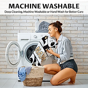 Custom with Name Kids Boys Girls Blanket - Soft, Lightweight & Warm - 60x50 Inches Panda Throw Blanket for Bed, Couch - White Panda Stuffed Blanket for Room Decor