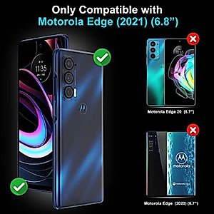 TQLGY 3 Pack Screen Protector for Motorola Moto Edge 2021 / Moto Edge 5G UW with 3 Pack Camera Lens Protector, Tempered Glass Film, 9H Hardness - HD - Bubble Free - Anti-Scratch - Easy Installation