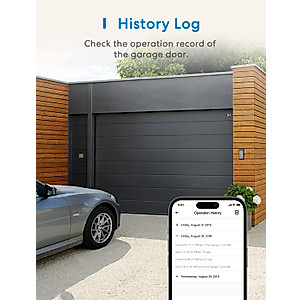 meross Smart Garage Door Opener Remote, APP Control, Compatible with Alexa and SmartThings, Multiple Notification Modes, No Hub Needed