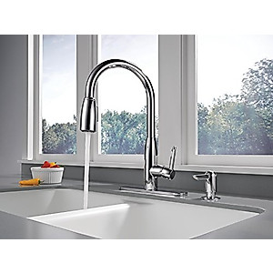 Peerless P188103LF-SD Apex Single Handle Kitchen Pull-Down with Soap Dispenser, Chrome