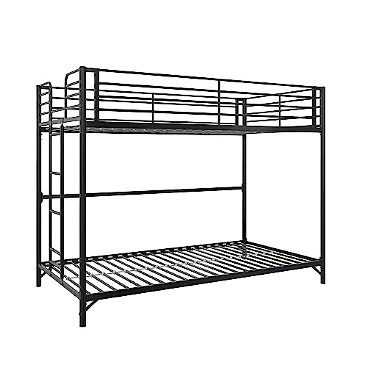 DHP Daven Easy Assembly Kids Bunk Bed, Twin Over Twin, Black