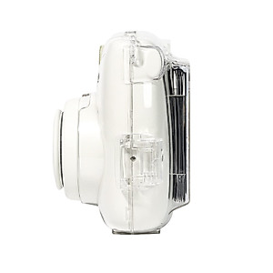 Kimyoaee Mini 7+ Clear Camera Case Bundle Set for Fujifilm Instax Mini 7 Plus Instant Camera Accessories with Films Pocket Picture Holder, Sticker Decal, Adjustable Shoulder Strap