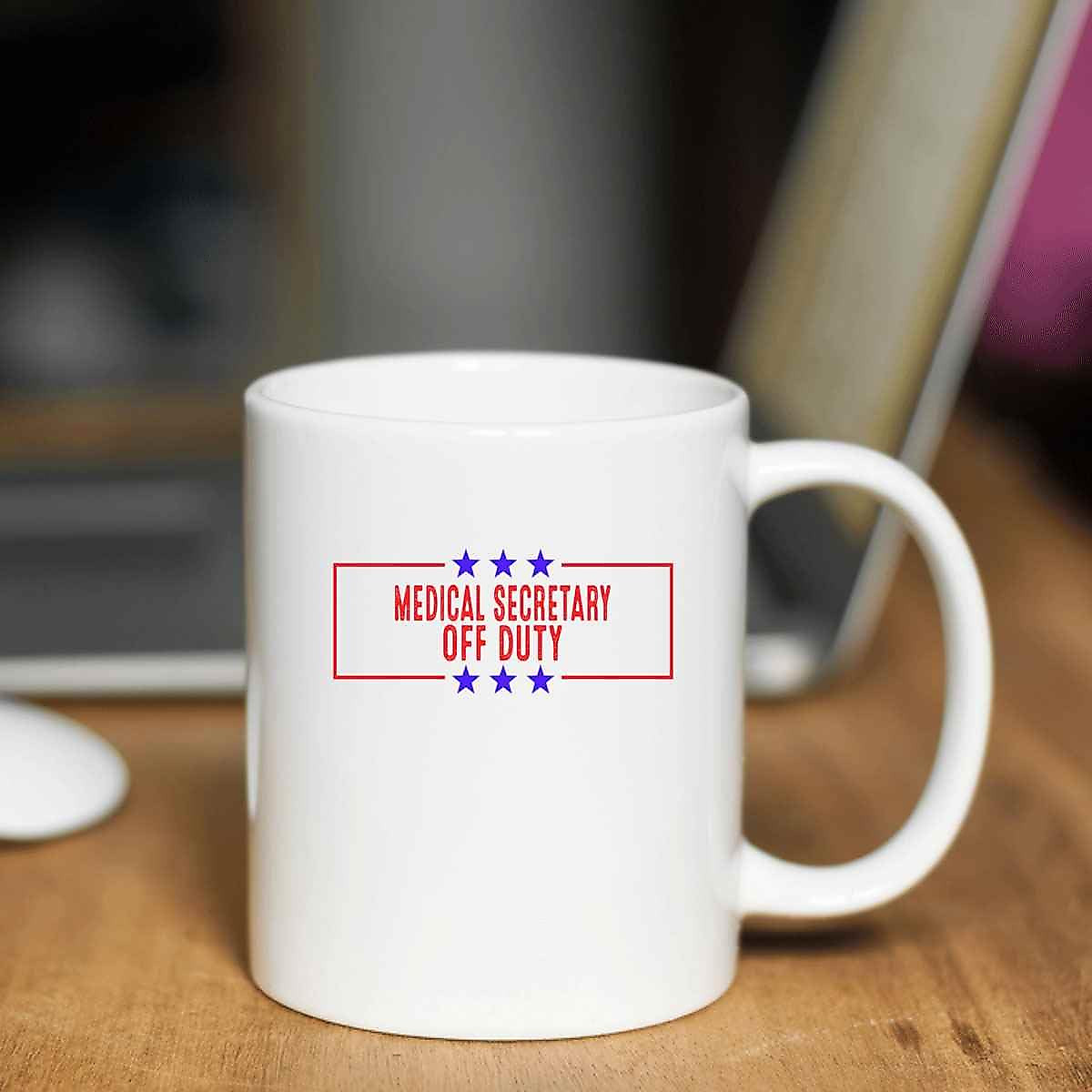 Humorous Gift for Medical Secretaries, Perfect for a Cousin's Birthday - Medical Secretary, Funny Quote on 11 Oz White Ceramic Coffee Mug