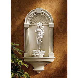 Design Toscano Classical European Style Wall Niche Display Shelf, Medium, 21 Inch, Polyresin, Antique Stone