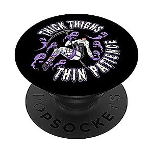 Thick Thighs Thin Patience - Spooky Funny PopSockets Swappable PopGrip